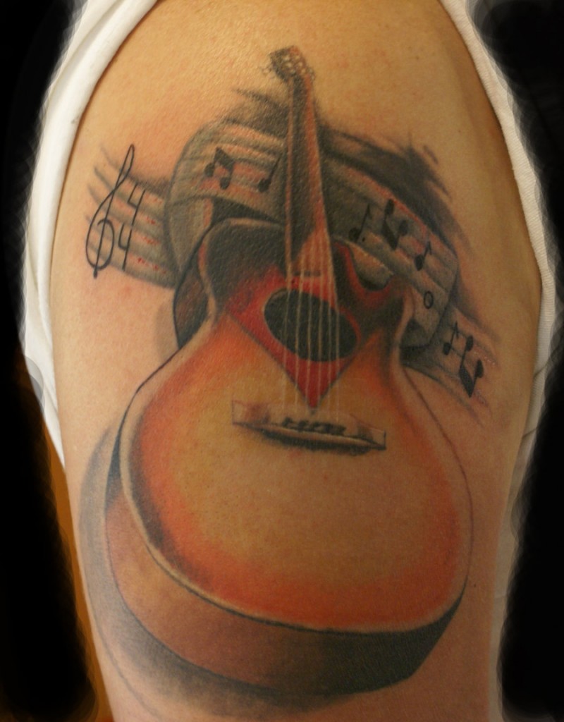 Guitar Tattoos Designs, Ideas and Meaning - Tattoos For You