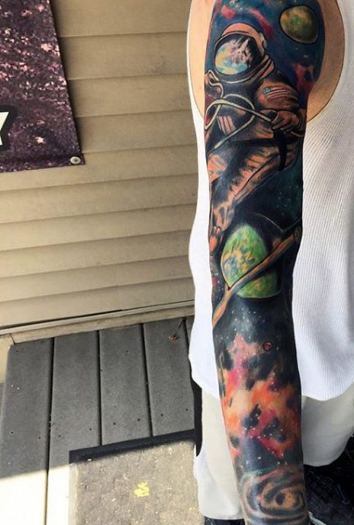 Solar System Tattoo Sleeve Designs, Ideas and Meaning - Tattoos For You